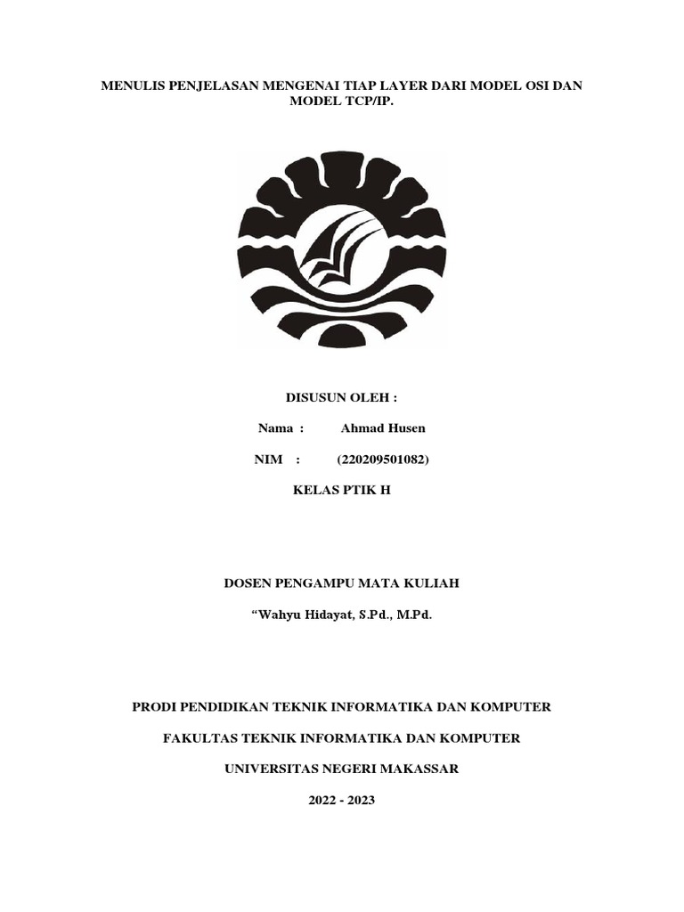 Tugas 2 - 220209501082 - Ahmad Husen - PTIK H - Komunikasi Data PDF | PDF