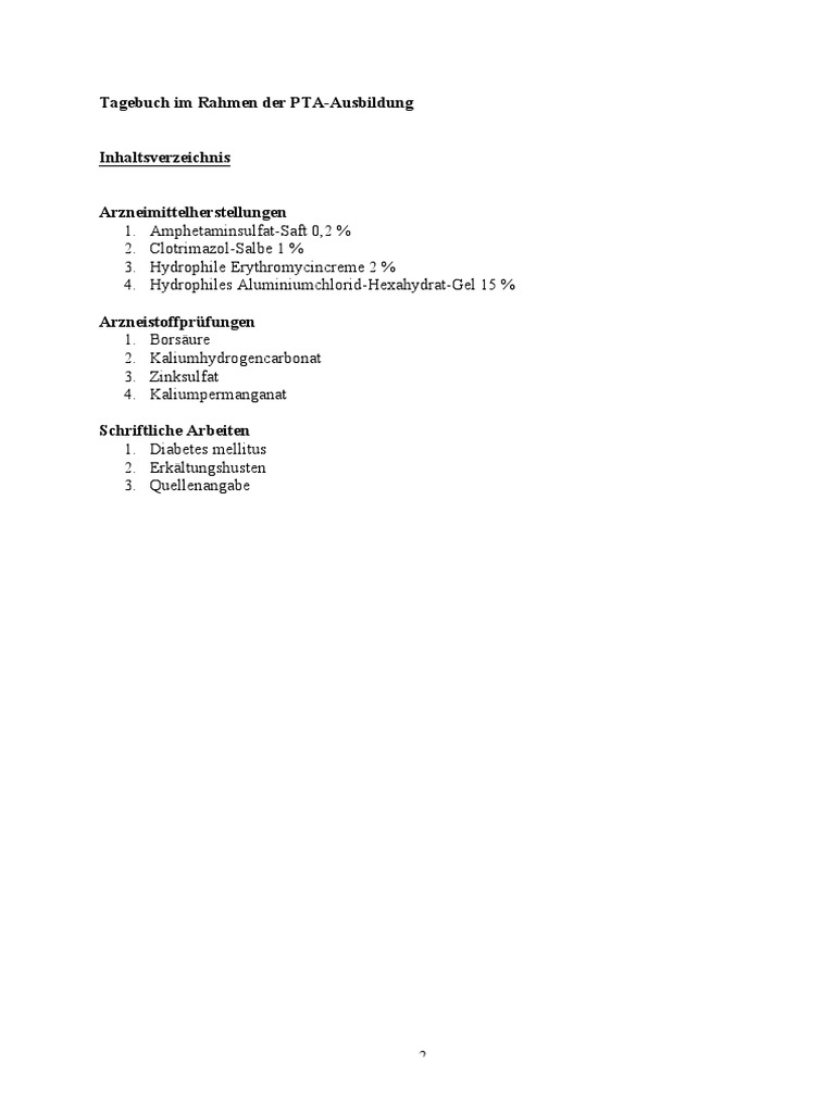 Tagebuch-PTA | PDF