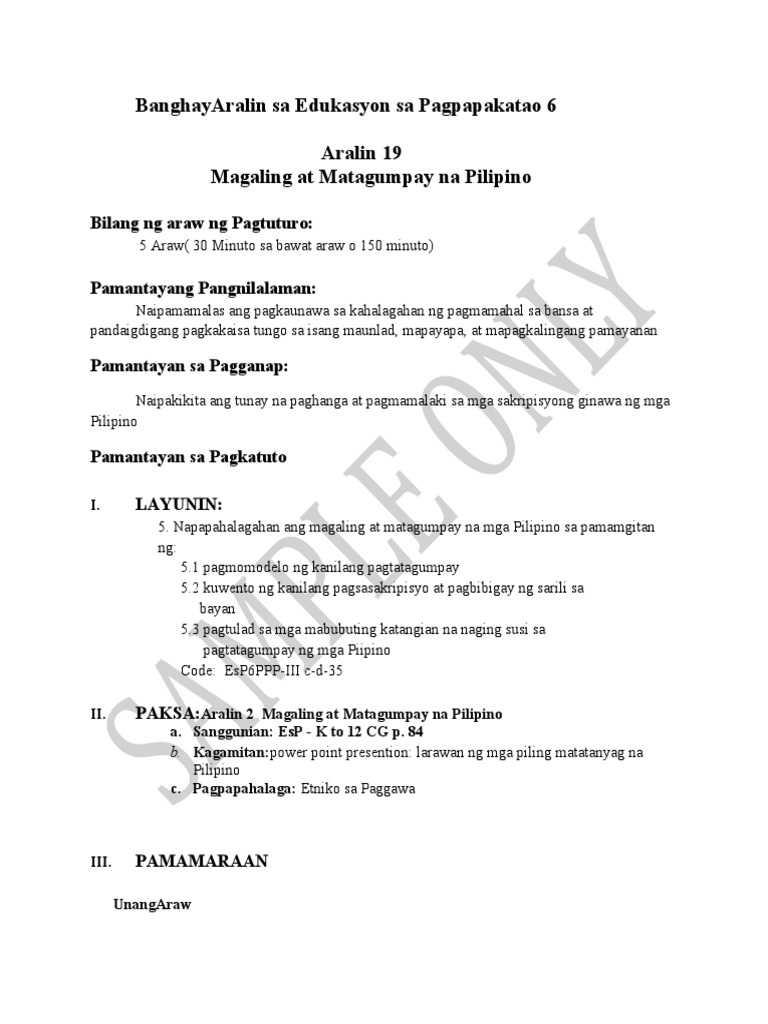 3RD Q ESP Aralin 19 | PDF 3RD Q ESP Aralin 19 | PDF