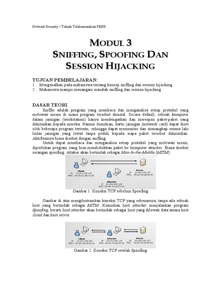 Prakt 3 Sniffing Spoofing | PDF