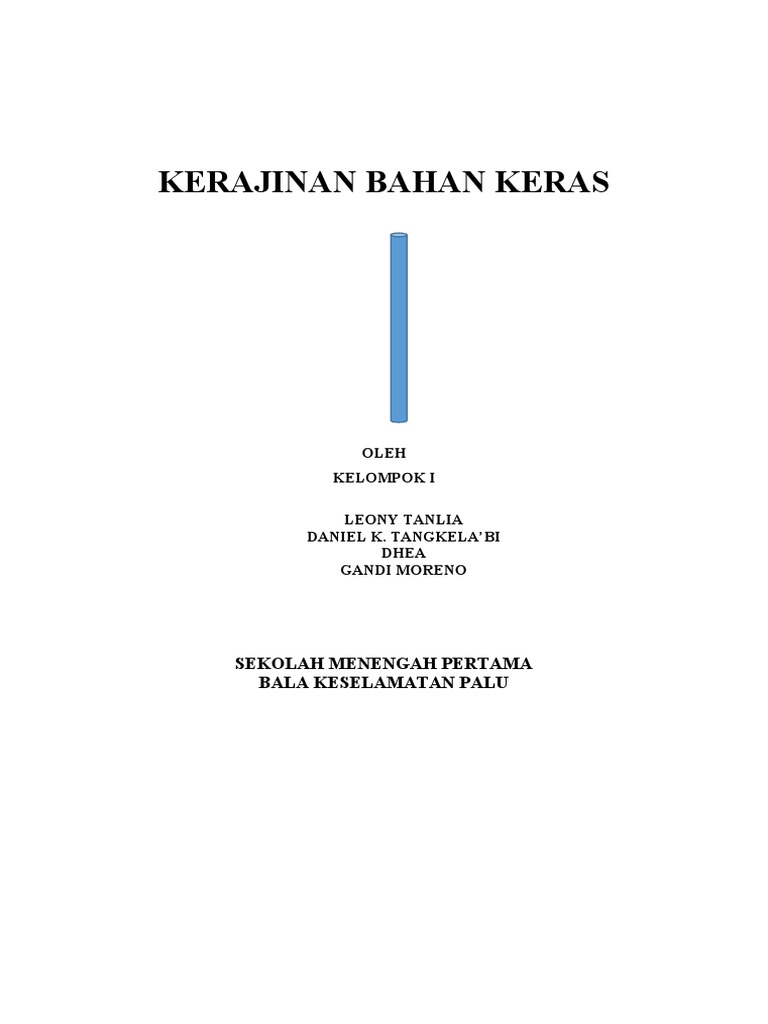 Makalah Kerajinan Bahan Keras | PDF