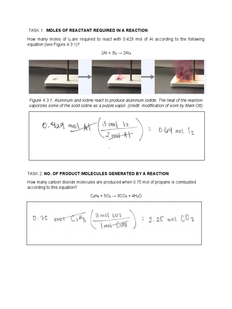 Stoichiometry | PDF