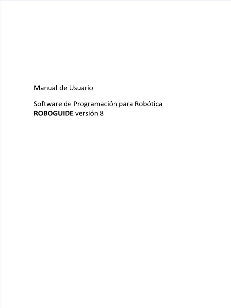 Dokumen - Tips - Manual de Usuario Roboguide | PDF | Ventana (informática) | Robot