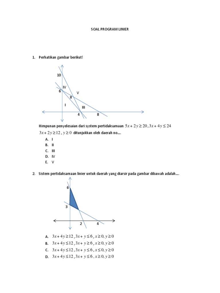 Soal Program Linier - TK | PDF