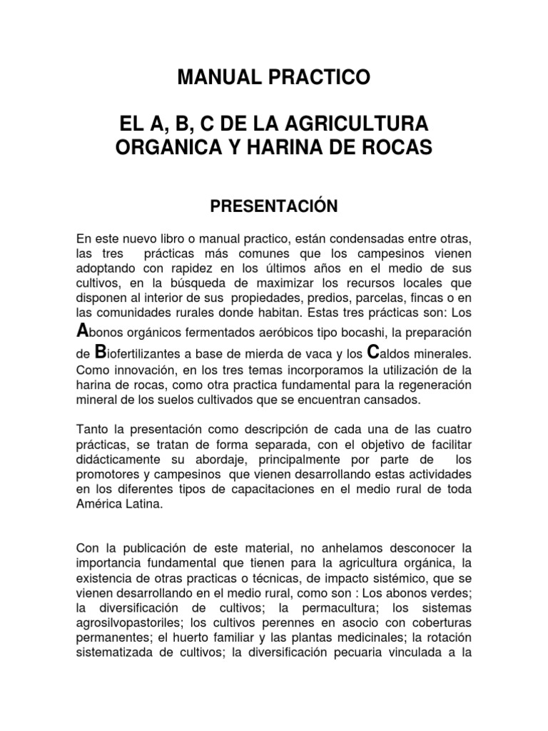 Manual Practico El A B C de La Agricultu | PDF | Fertilizante | Paradigma