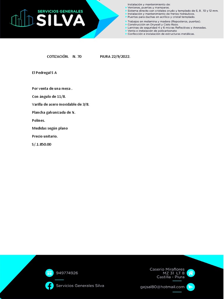 Mesa Con Polines | PDF