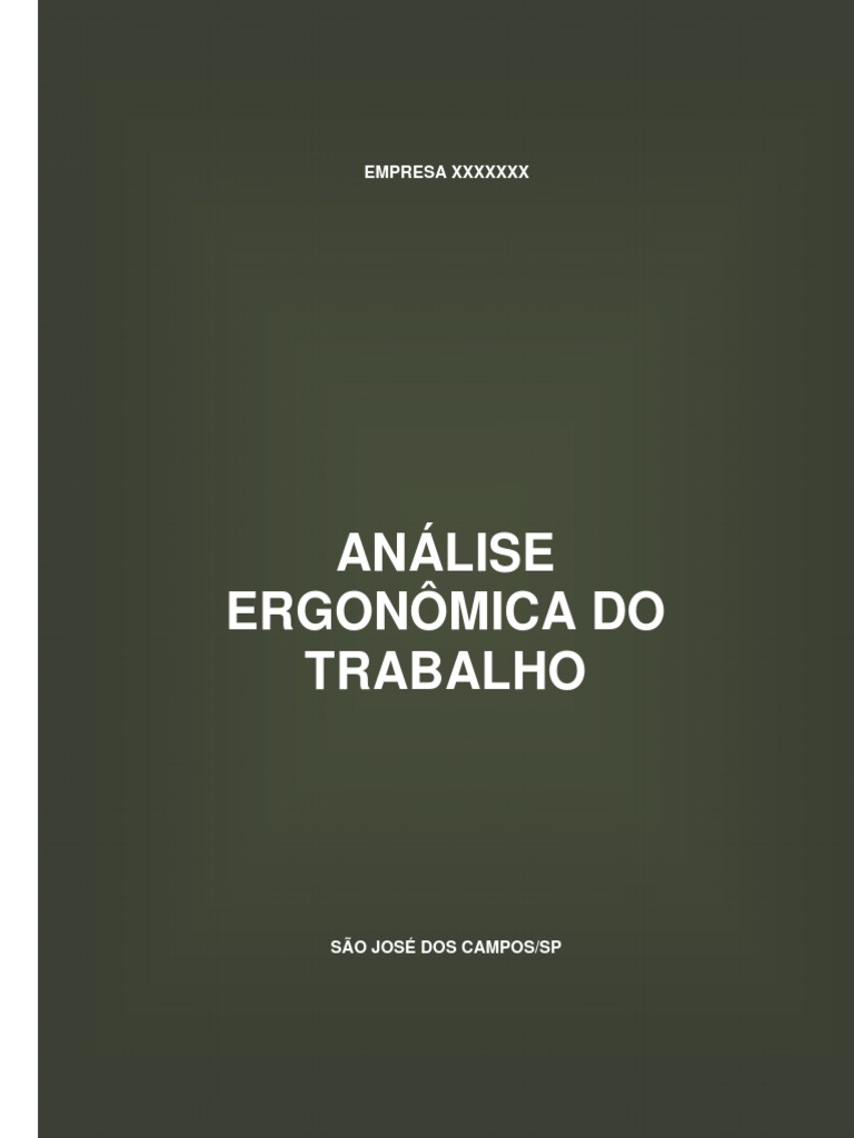 Análise Ergonômica do Trabalho - AET | PDF Análise Ergonômica do Trabalho - AET | PDF