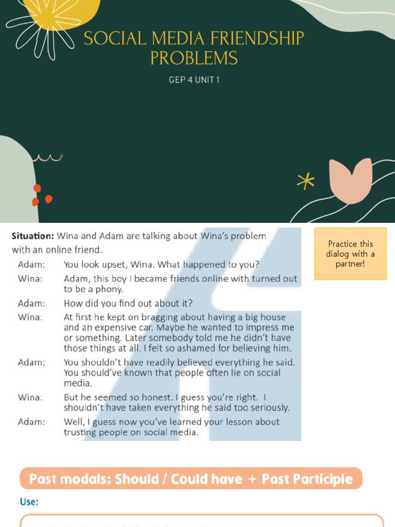 GEP 4 UNIT 1 SPEAKING.pptx | PDF