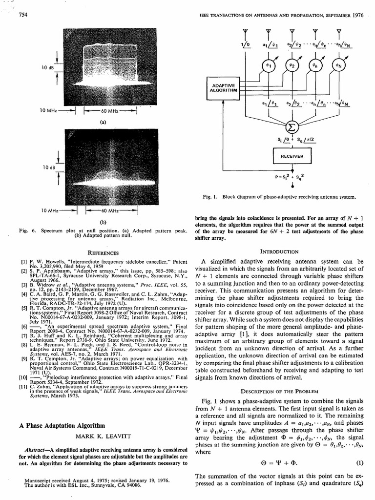 A Phase Adaptation Algorithm | PDF | Phase (Waves) | Antenna (Radio) A Phase Adaptation Algorithm | PDF | Phase (Waves) | Antenna (Radio)