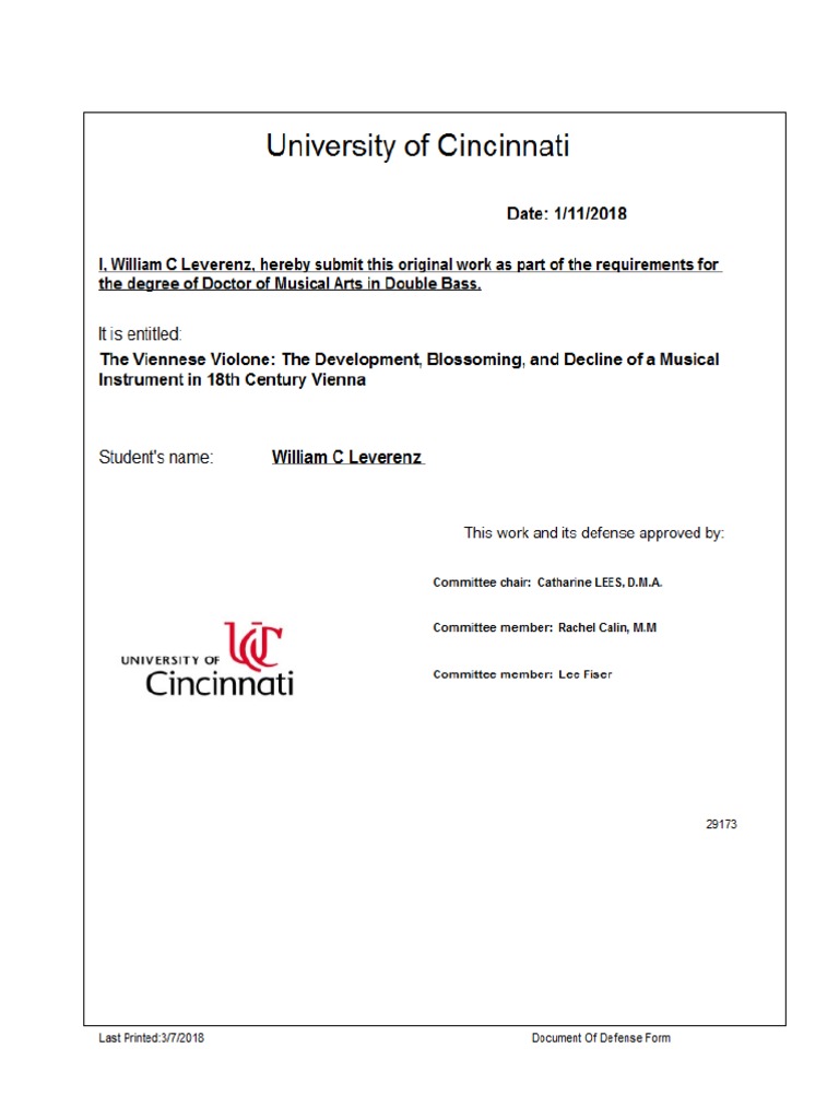 The Viennese Violone - The Development, Blossoming, and Decline of A ...