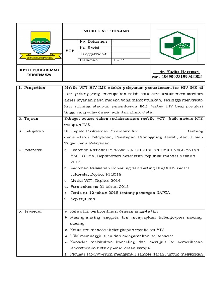 SOP Mobile Klinik | PDF