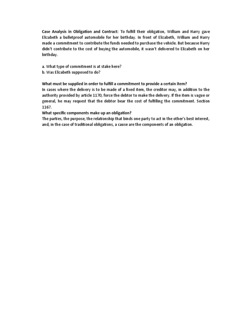 Obligation and Contract | PDF