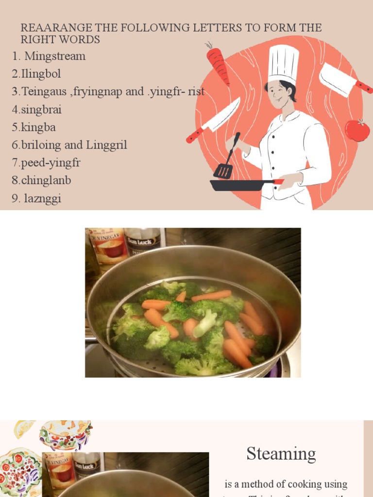 Cooking Methods for Vegetables Explained | PDF | Cooking | Grilling