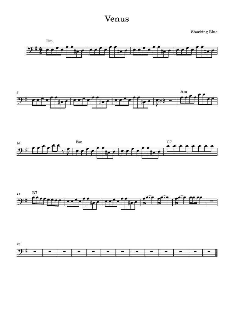 Shocking Blue - Venus Chords & Tabs | PDF