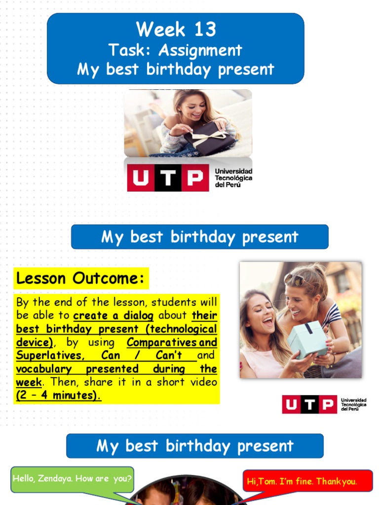 Week 13 - Task Assignment - My Best Birthday Present | PDF | Grammar ...