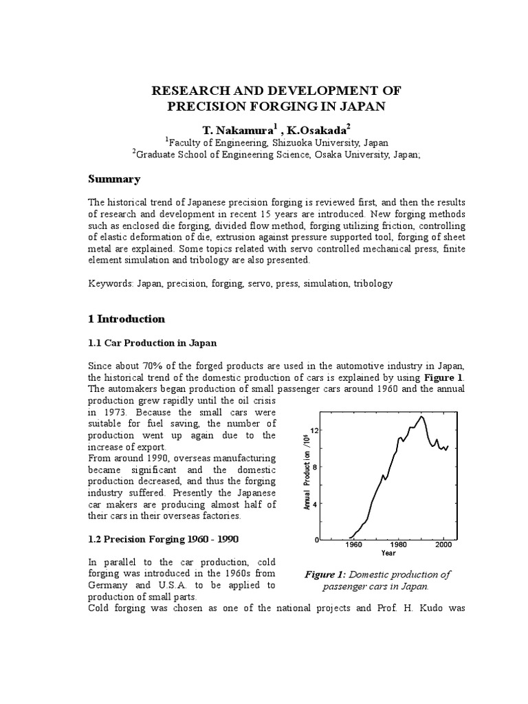 Japan's Precision Forging Innovations | PDF | Extrusion | Forging