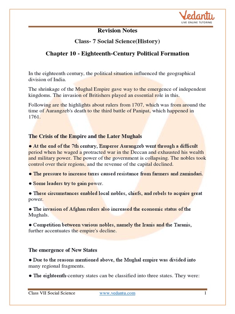 Eighteenth-Century Political Formations | PDF | Mughal Empire | South Asia