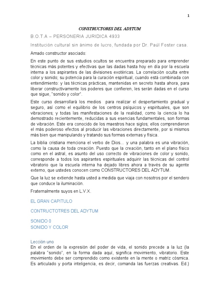 Constructores Del Adytum | PDF | Escala (música) | Color