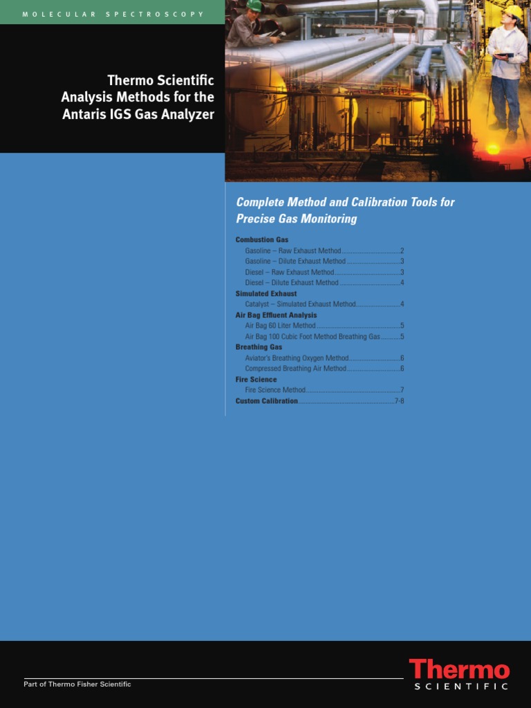 Thermo Scientific Analysis Methods For The Antaris IGS Gas Analyzer ...