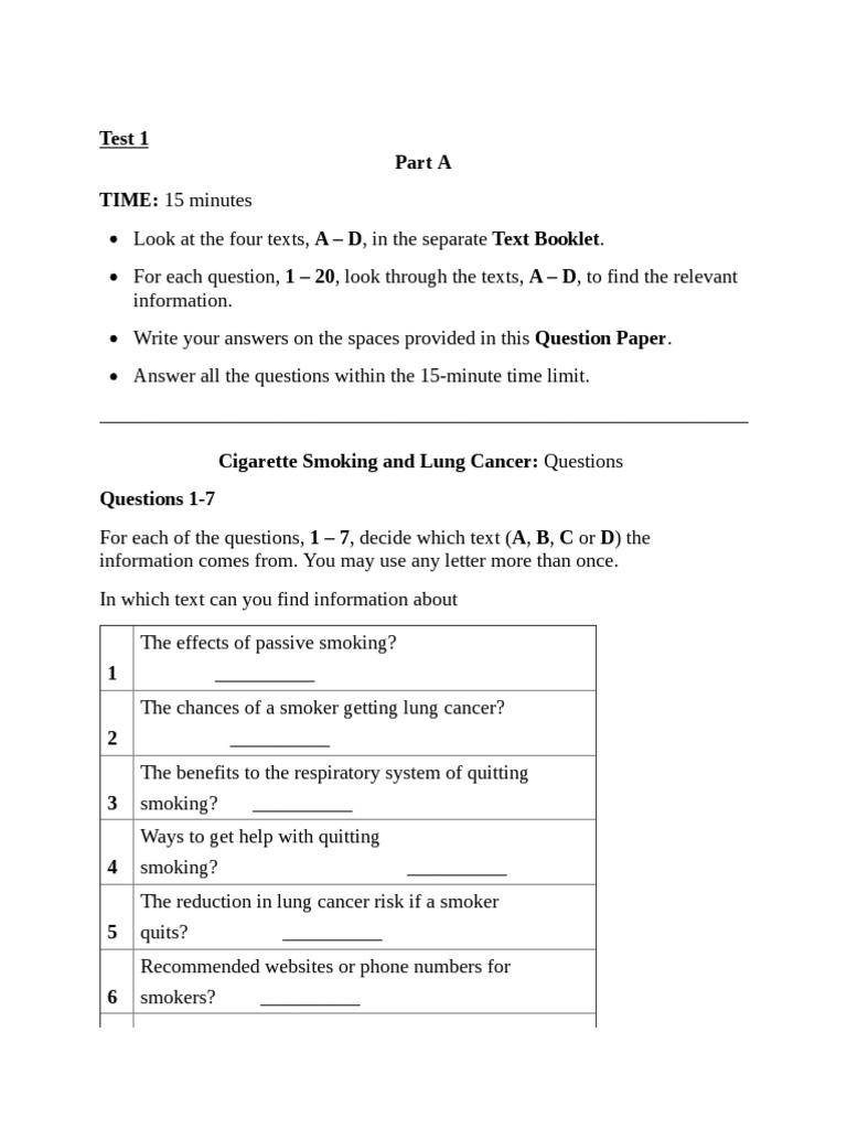 OET Reading Practice: Lung Health Insights | PDF | Dementia | Addiction