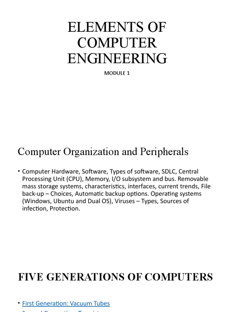 Elements of Computer Engineering Online Class | PDF | Computer Data ...