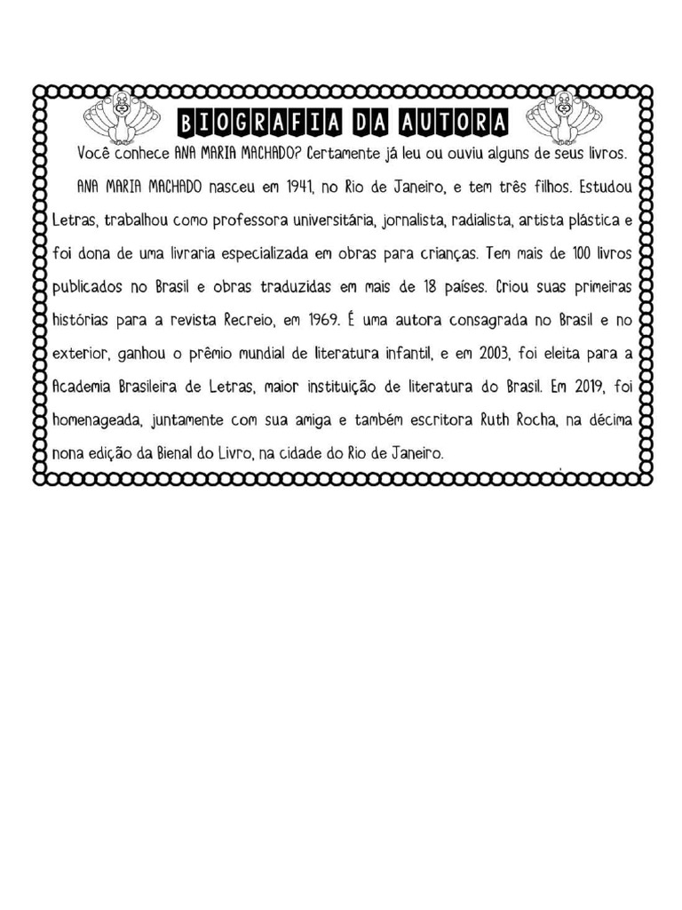 Exemplos de Biografia e Autobiografia - LER PARA ALUNOS | PDF