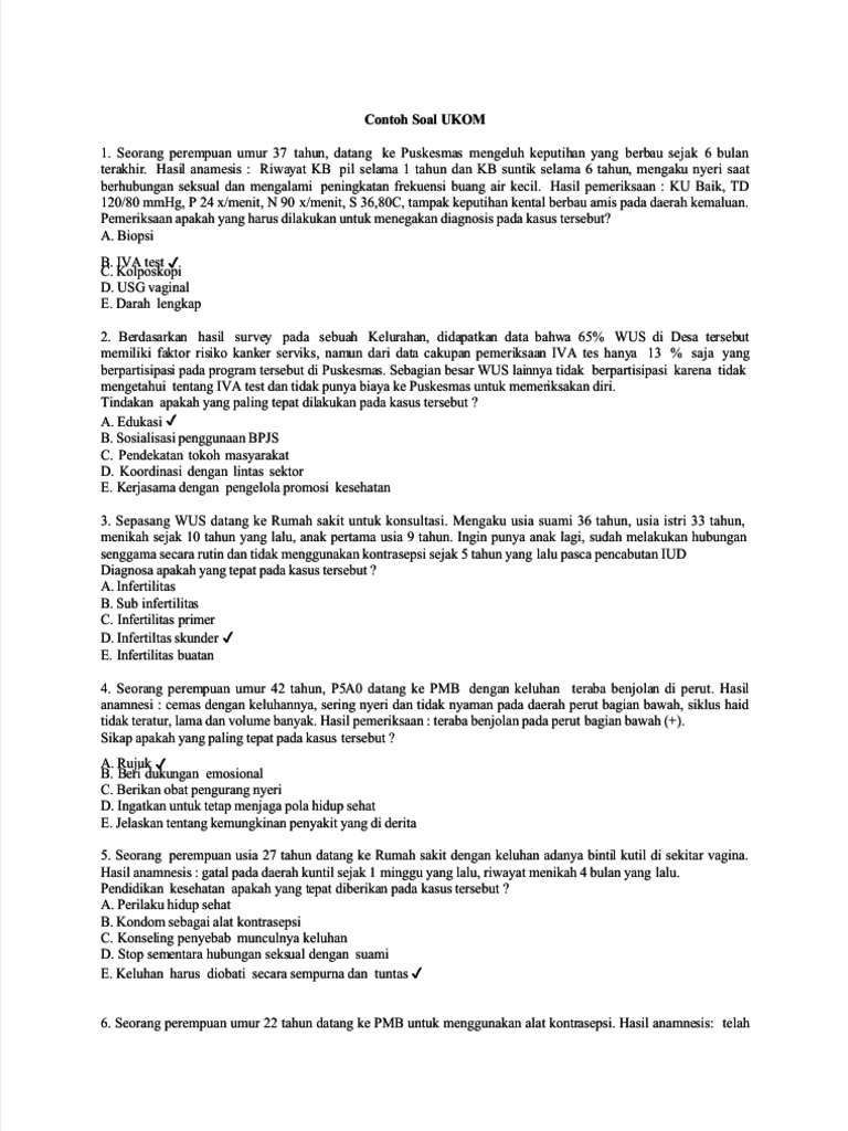 PDF Contoh Soal Ukom Pertemuan 14 15 - Compress | PDF