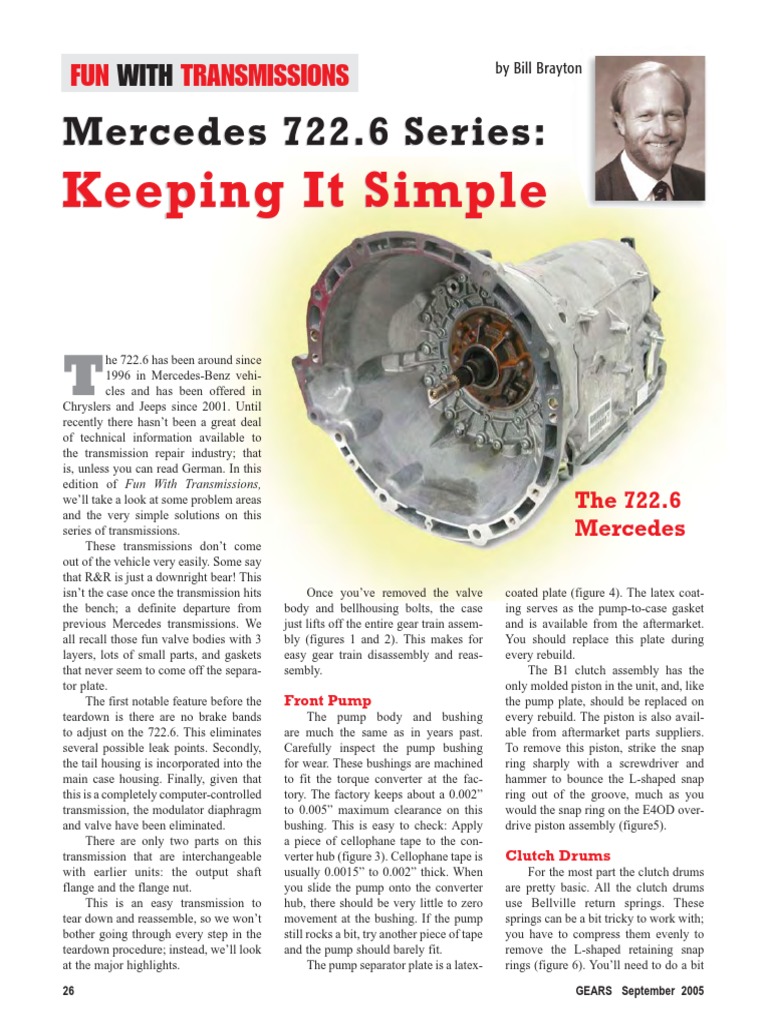 NAG 722.6 Transmission information | PDF | Valve | Clutch