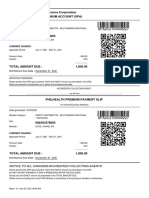 PhilHealth Premium Payment Slip Template | PDF