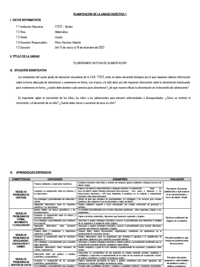 Mat4 Unidad1 | PDF | Ecuaciones | Estadísticas