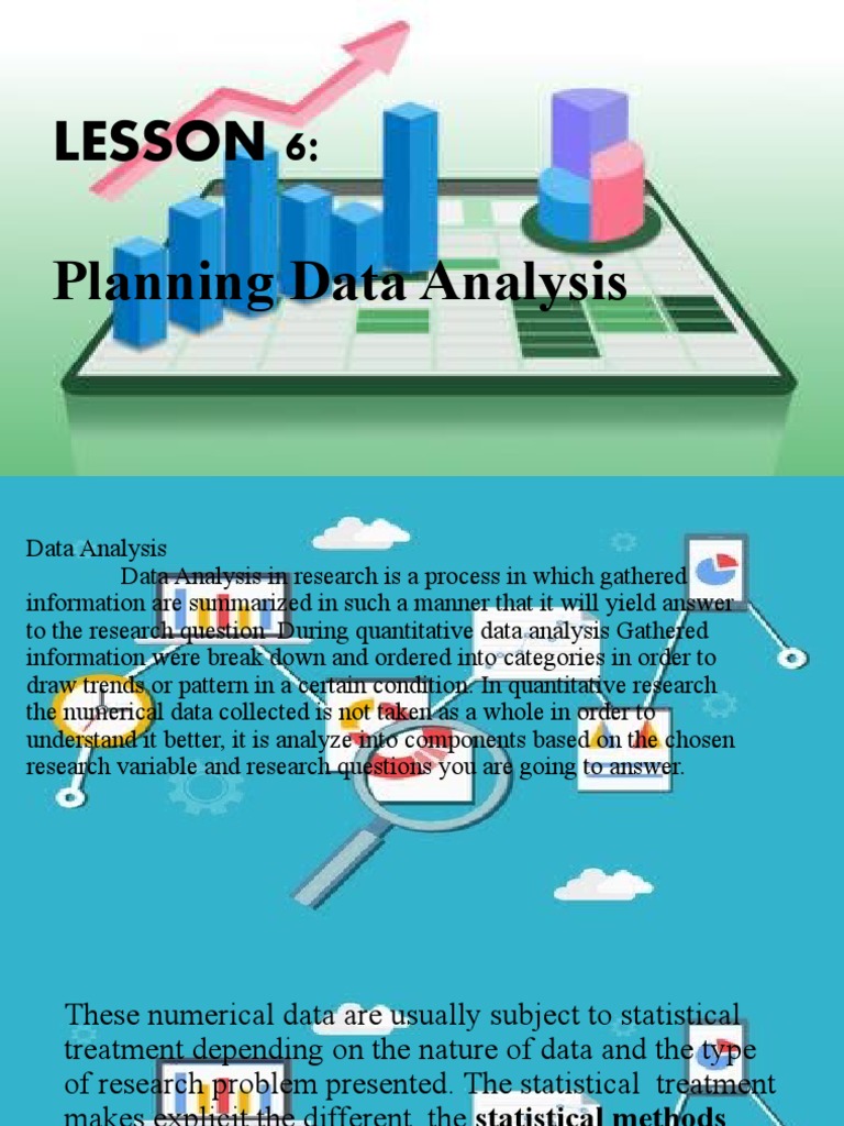 Lesson 6: Planning Data Analysis | PDF | Statistics | Data Analysis