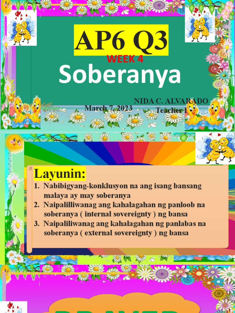 Soberanya: Week 4 | PDF