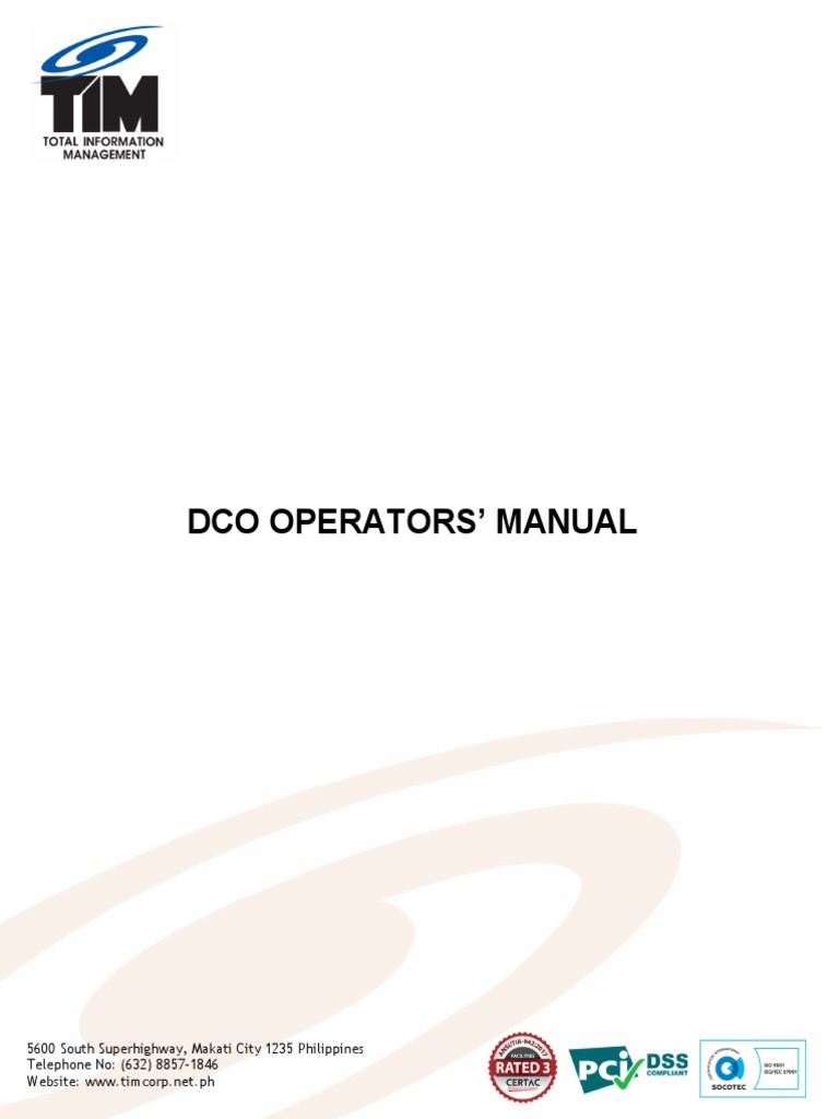DC Operators' Manual - Carmona JUNE 2022 PDF | Download Free PDF ...