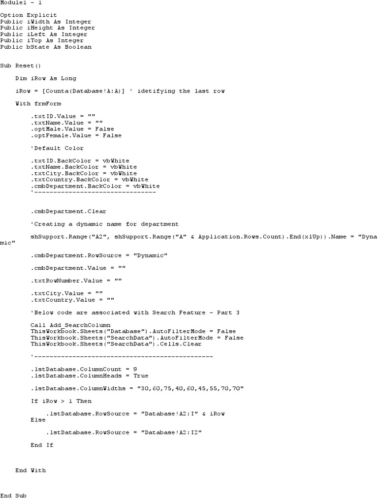 VBA | PDF | Boolean Data Type | Databases VBA | PDF | Boolean Data Type | Databases