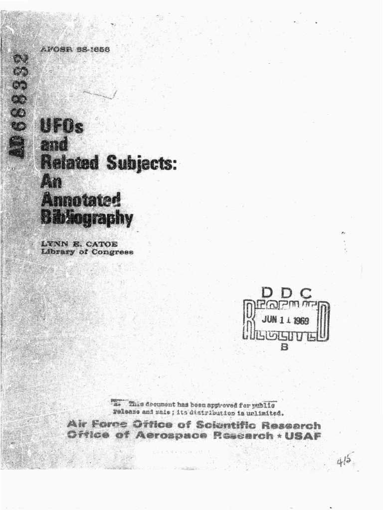 UFOs and Related Subjects | PDF | Unidentified Flying Object | Bibliography