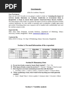 Survey Questionnaire - Coffee Shops | PDF | Business