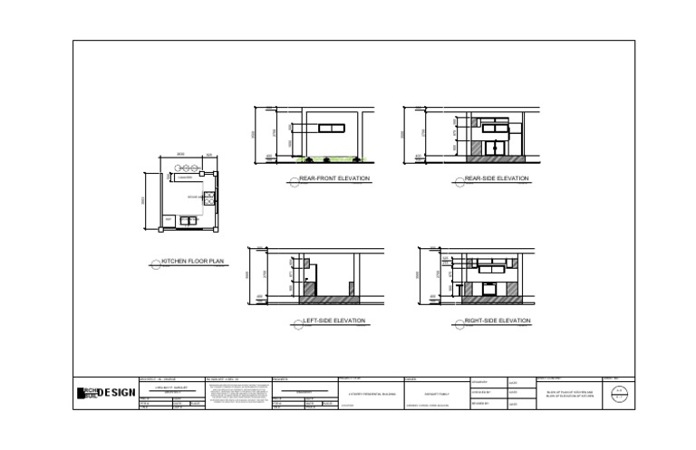 Design: Rear-Side Elevation Rear-Front Elevation | PDF | Home | Food And Drink Preparation
