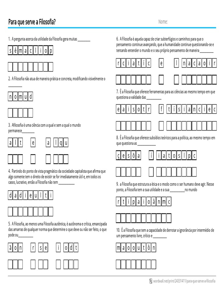 Para Que Serve A Filosofia Anagrama | PDF | Pensamento | Science