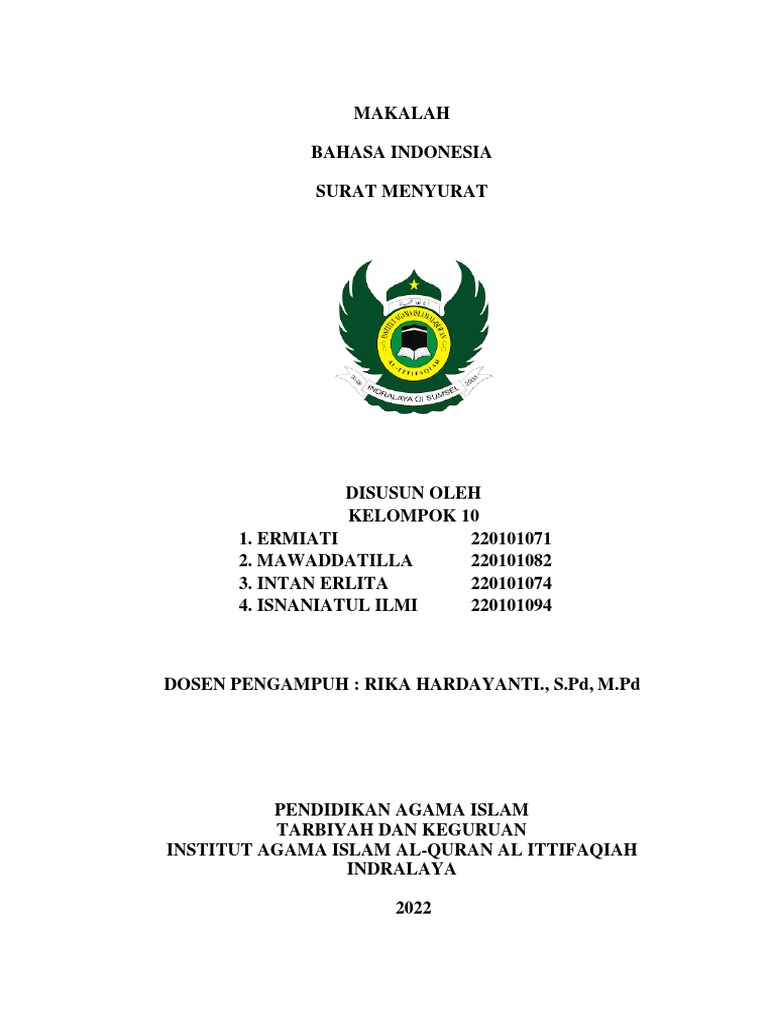 Panduan Surat Menyurat Resmi | PDF