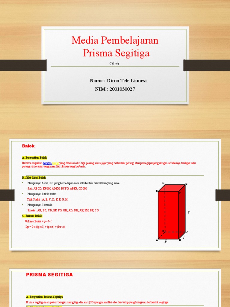 Animasi Prisma Segitiga_Diron Tele Liunesi | PDF