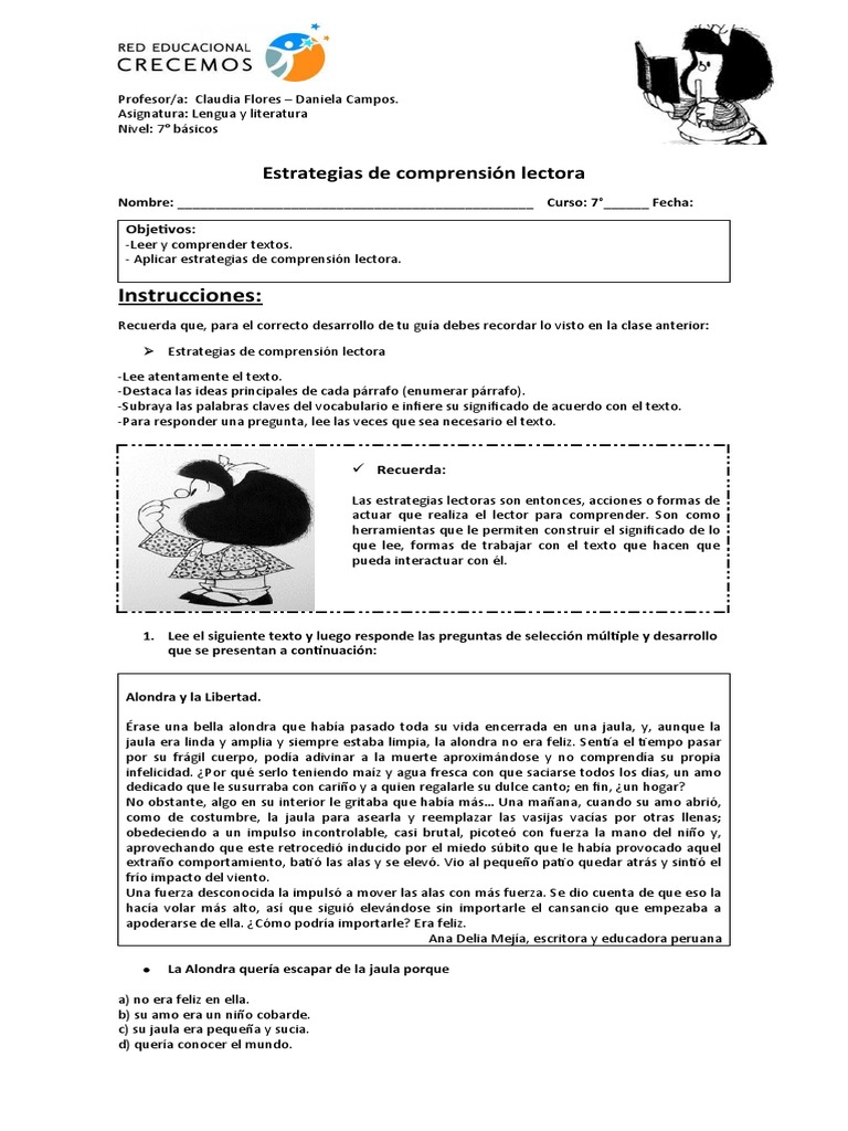 Guia 7° | PDF | Residuos | Comprensión lectora