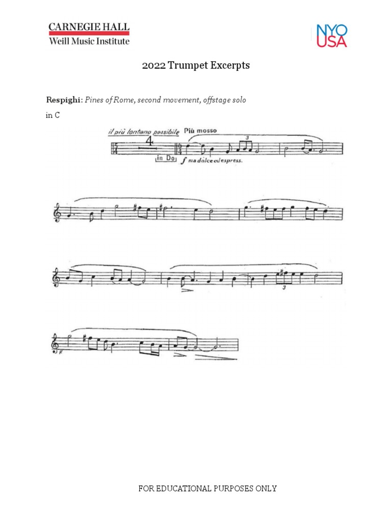 Trumpet Excerpts PDF | PDF