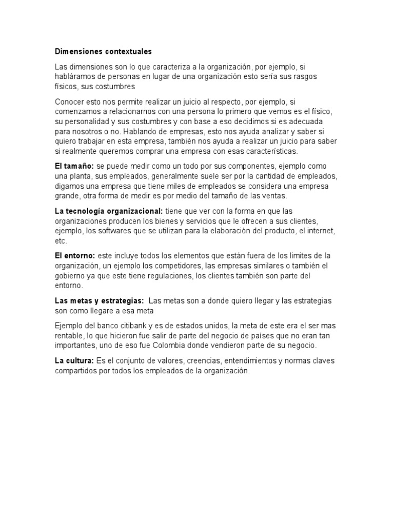 Dimensiones Contextuales | PDF