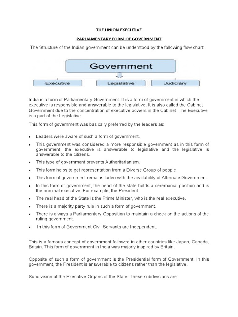 The Union Executive Main Notes | PDF | Pardon | Oath Of Office