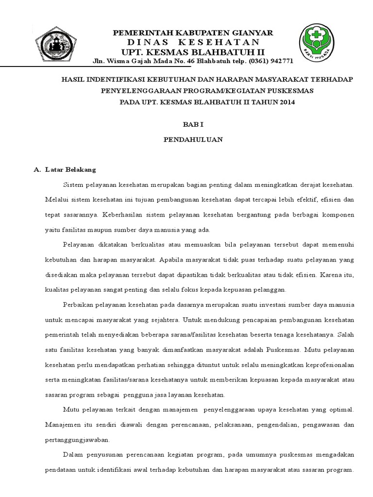 ANALYSIS OF COMMUNITY NEEDS AND EXPECTATIONS | PDF