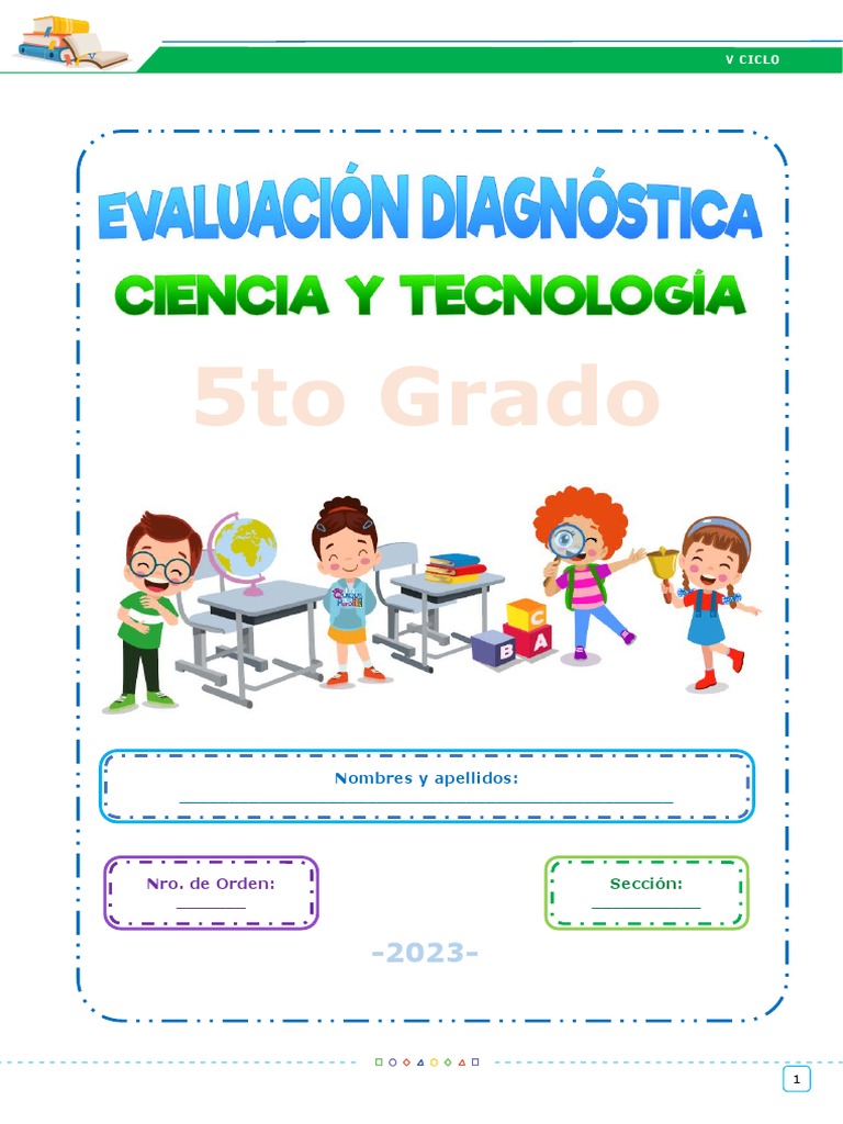 Evaluación Diagnóstica Ciencia 5to Grado | PDF | Ciencias de la Tierra ...