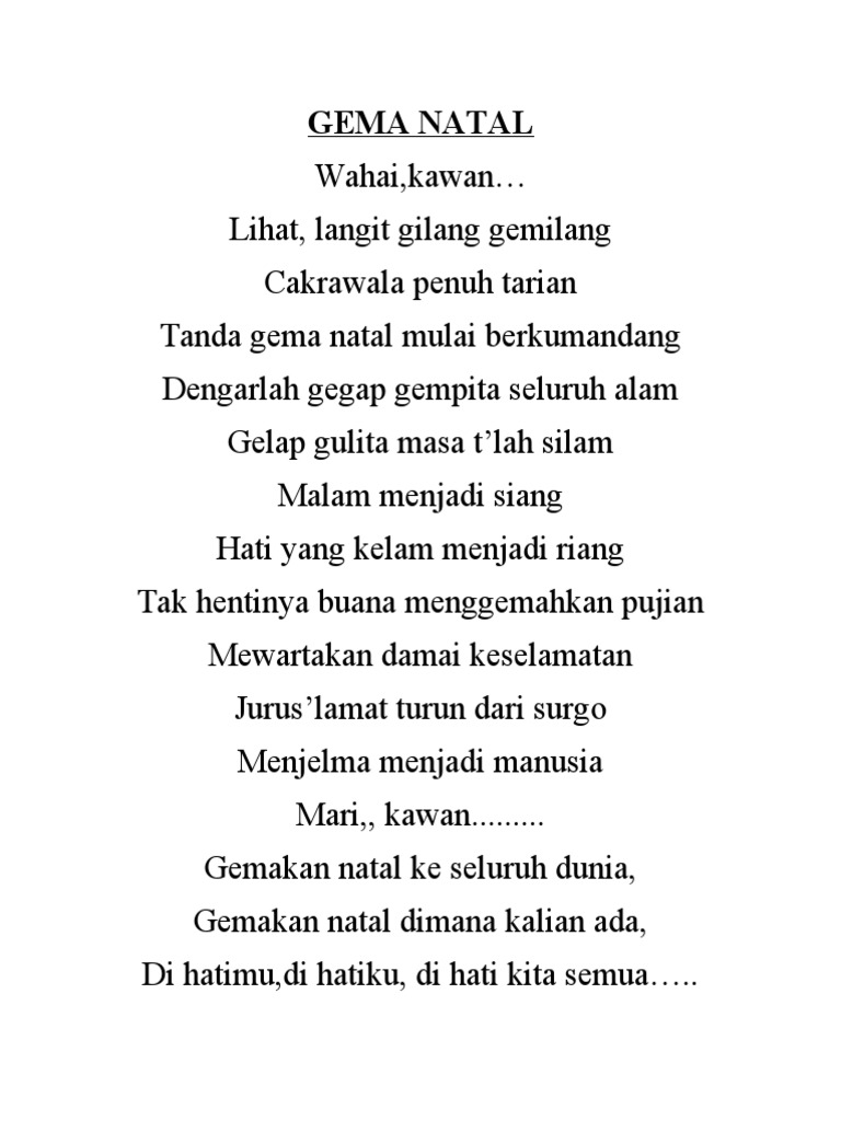 Puisi Natal Gema Natal | PDF