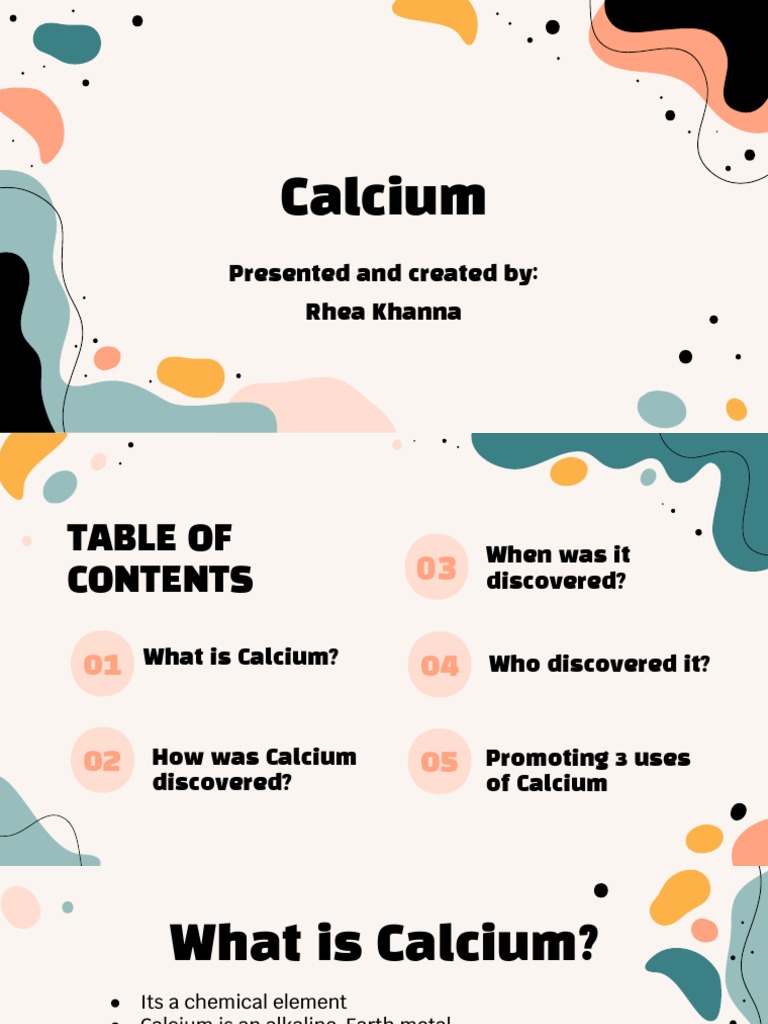 Calcium: Discovery, Uses, and Facts | PDF