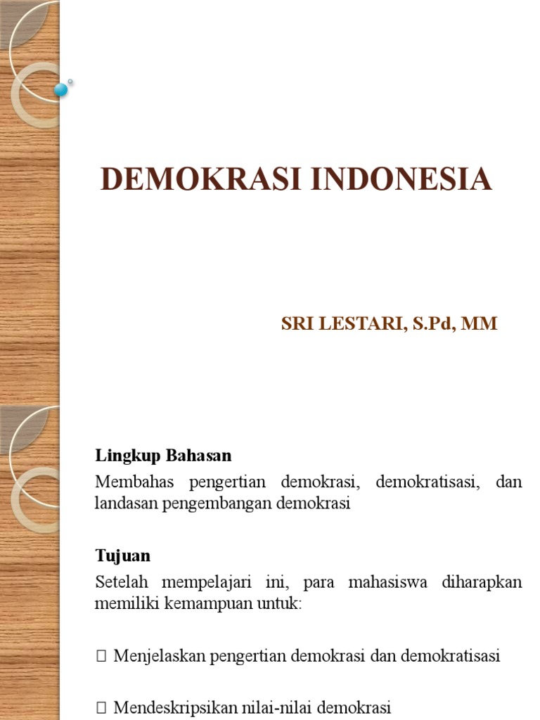 Materi Pertemuan 8 Demokrasi Indonesia | PDF