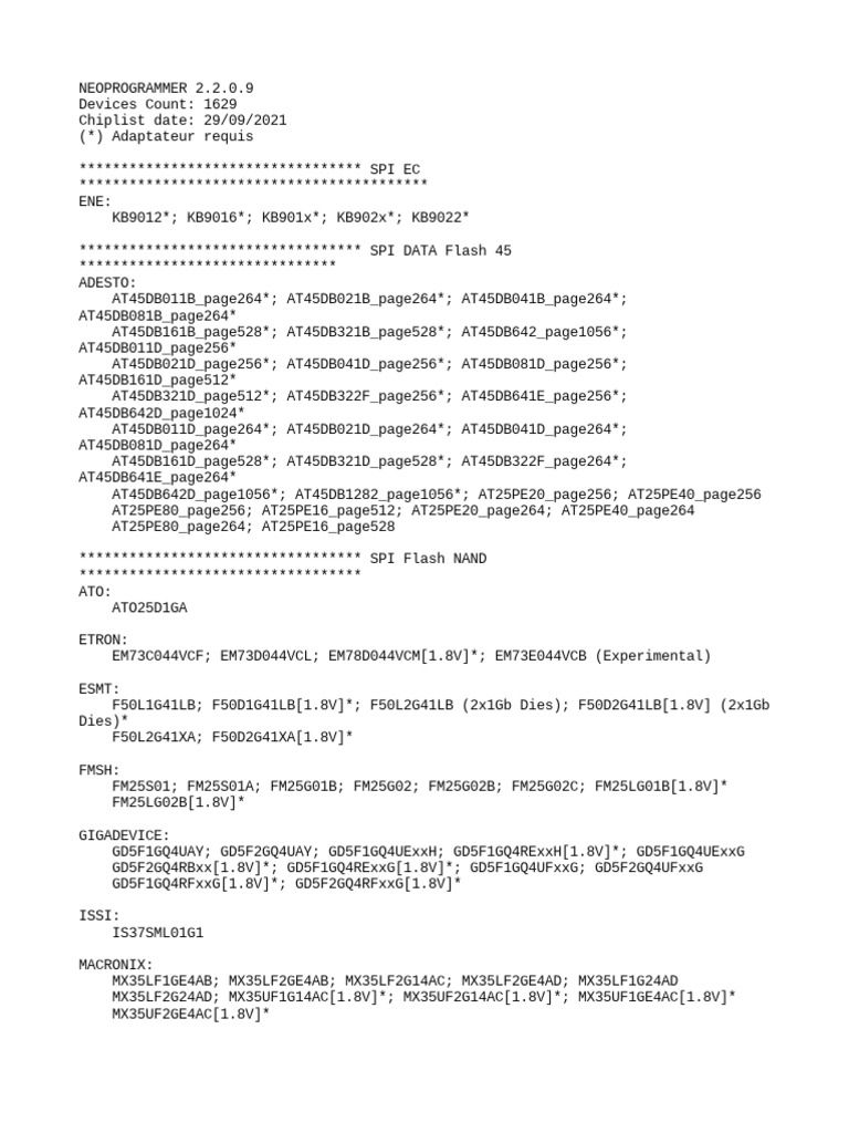 Devicelist | PDF | Flash Memory | Computer Science